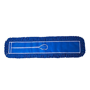 Tidy Tools Commercial Dust Mop Replacement Head – 36 x 5 in. Cotton Nylon Reusable Mop Head – Industrial Dust Mop Refill for Floor Cleaning & Janitorial Supplies, Blue