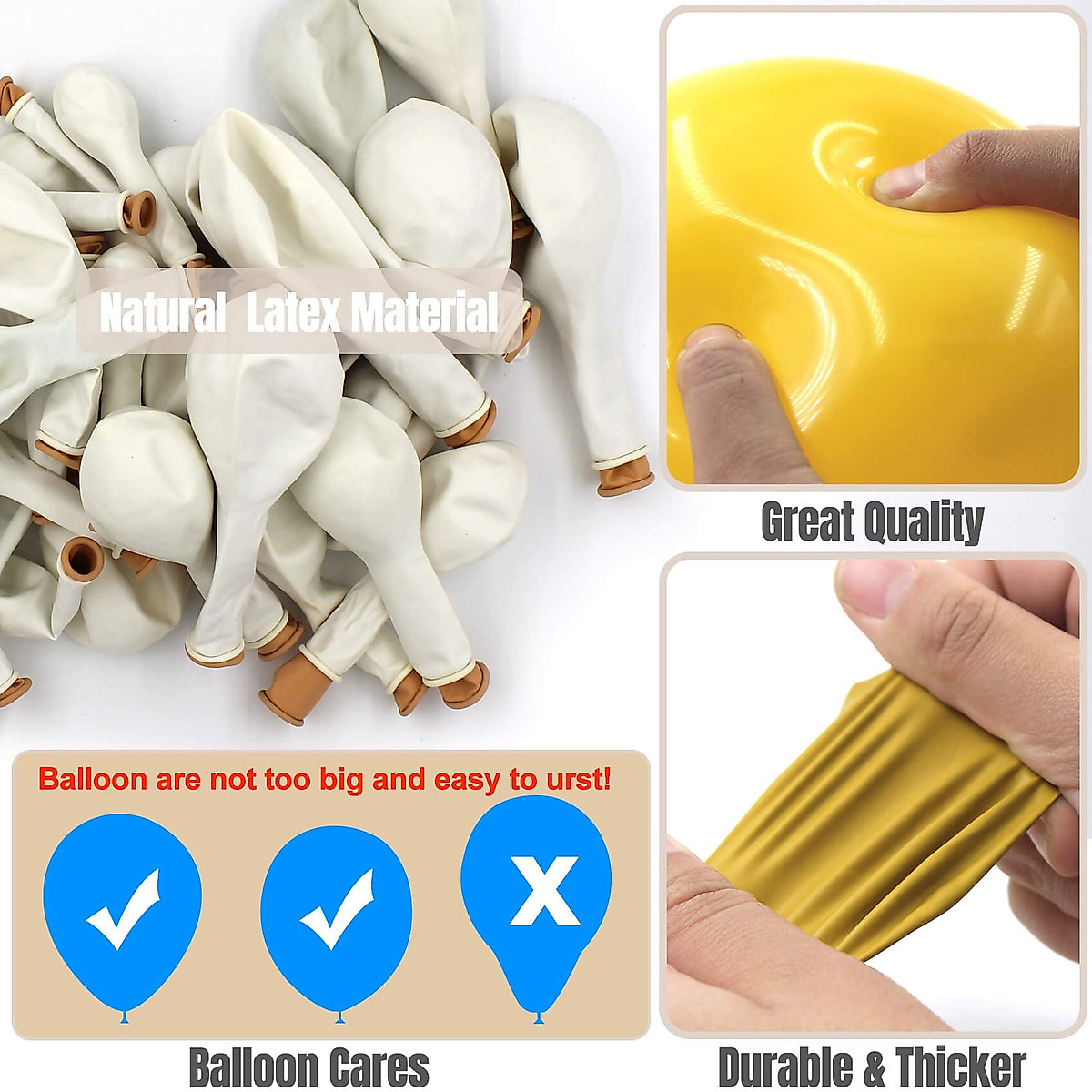 130Pcs Brown Balloons Garland Kit Arch Nude Neutral Double-Stuffed Cream Peach Blush Coffee for Teddy Bear Baby Shower Wedding Birthday Party Decorations…