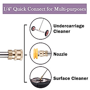 JOEJET Power Washer Extension Wand, 1/4" Pressure Washer Quick Connect Fittings