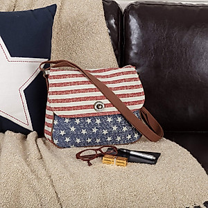 Bella Taylor American Dream Sleek Messenger Crossbody Purse Crossbody Bag; Red, Cream, and Navy