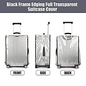 GIVIMO 3 Pieces Clear Luggage Cover 20/24/28 inch Set PVC Luggage Protector Suitcase Cover Waterproof Transparent Cover for Luggage Tsa Approved