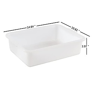 Readsky 8 Liter Commercial Plastic Bus Box, Restaurant Bus Tubs, 5 Packs