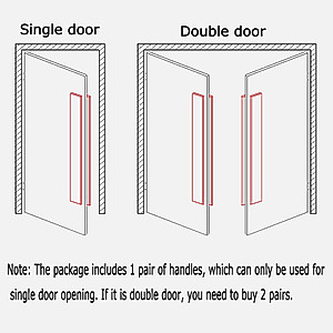 BAZAC Solid Wood Commercial Sauna Glass Door Push-Pull Handle/Home Sliding Wooden Barn Door Handle - Wine Red, 3 Lengths-600×400mm