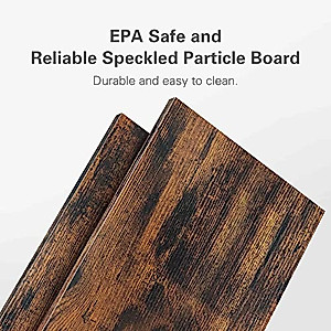 Denkee Over The Toilet Storage Rack, 3-Tier Over Toilet Bathroom Organizer, Bathroom Space Saver Shelf, Easy to Assemble, Rustic Brown (25L x 10W x 63H)