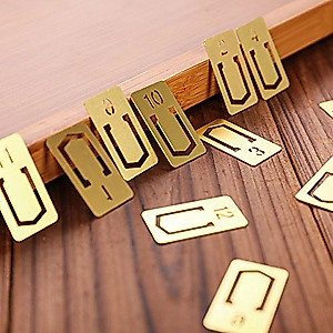 EKLOEN 12pcs Brass Bookmarks, Mini Cute 1-12 Number Book Marks Ideal Gifts