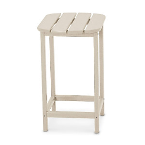 POLYWOOD SBT26SA South Beach 26-Inch Counter Side Table, Sand