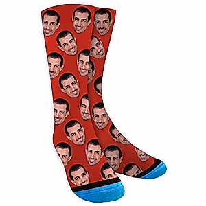 Custom Face Socks for Men, Funny Novelty Socks with Picture, Birthday Gifts for Dad, Boyfriend