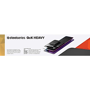 SteelSeries QcK Heavy - Cloth Gaming Mouse Pad - extra thick non-slip rubber pad - exclusive microfiber surface - size M
