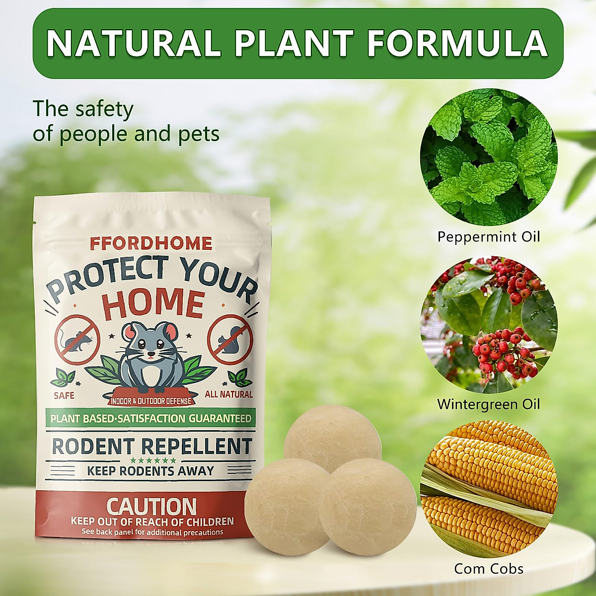 Rodent Repellent,Mice Repellent, Rodent & Insect Repellent Pouches,Peppermint Formula for Mice, Rats, Ants, Roaches, Moths - Indoor Mouse & Mosquito Deterrent - 8-Pack