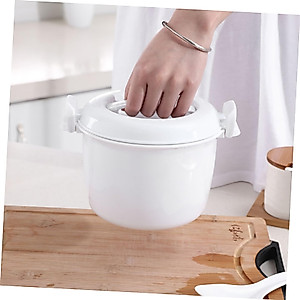RORPOIR Rice Cooker Rice Maker for Microwave Food Storage Bowl Microwave Bowl with Lid Microwave Rice Pots Microwave Rice Cooking Microwave Steamer Basket Travel Pasta Insulation Plastic