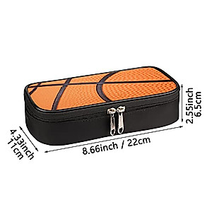 Basketball Pencil Case Basketball Large Capacity Pencil Pouch Simplicity Pencil Box Pencil Bag Pen Case Large Stationery Organizer Bag with Zipper for Kids Boy Girls School Office Supplies