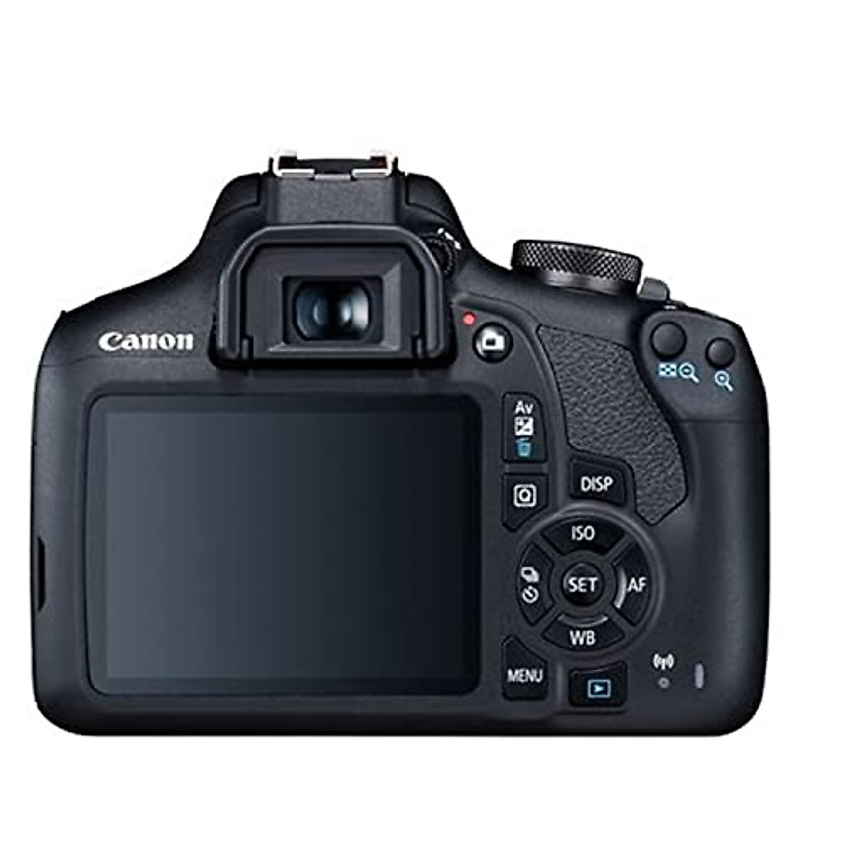 Canon EOS 2000D (Rebel T7) DSLR Camera w/18-55mm F/3.5-5.6 Zoom Lens + EF 75-300mm f/4-5.6 III Lens + 500mm f/8 Focus Lens + 2X 64GB Memory + Case + Filters + Tripod + More (35pc Bundle)
