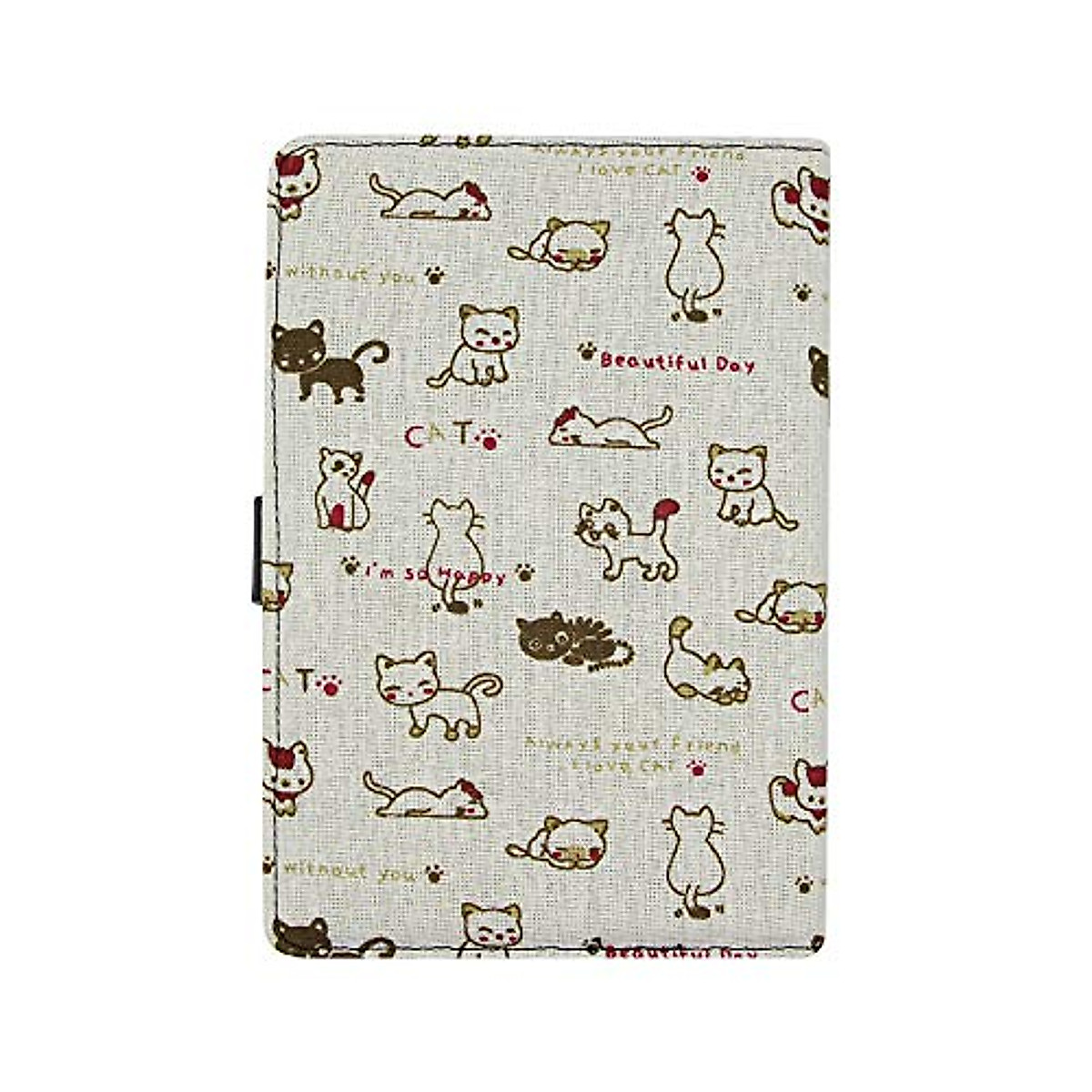 Cute Cat with Digital Password Lock, PU Leather Wided Ruled College Students Notebook Personal Travel Writing Journal Gift for Annersary Graduation(A5, Double Sided, 130Sheets/260Pages)
