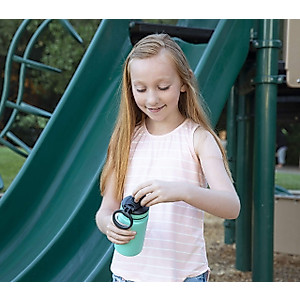 MIRA 12 oz Stainless Steel Kids Water Bottle - Metal Thermos Flask Keeps Cold for 24 Hours, Hot for 12 Hours - Double Wall Vacuum Insulated - Leak Proof BPA-Free Lid - Teal