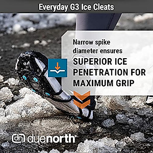 Due North Everyday G3 Ice Cleat for Walking and Running on Snow and Ice, L/XL, (1 Pair)