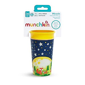 Munchkin 21193: 9Oz Miracle 360° Glow in The Dark Sippy Cup (Assorted)