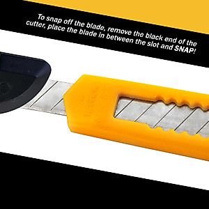 Birdz Utility Knife Box Cutter Razor Auto-Lock 4-Pack Set, Retractable Box Cutter Snap Off Blades Knife, for Office, Home, Arts, Crafts, Red and Yellow