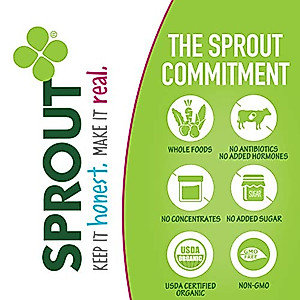 Sprout Organic Baby Food, Stage 3 Pouches, Root Veg & Beef, Creamy Veg & Chicken, Garden Veg & Turkey Variety Pack, 4 Oz Purees (Pack of 18)