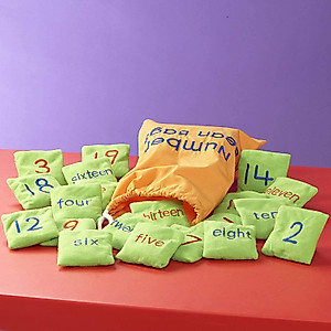 Educational Insights Number Beanbags, Learn Numbers, Toddler Learning Toy, Preschool Kindergarten Classroom Must Haves, Set of 20 Beanbags, Ages 3+