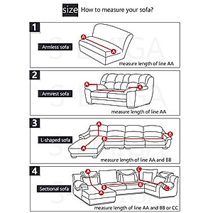 WUCHONGSHUAI Couch Cover,Universal High Elasticity Non-Slip Couch Slipcover Sleepy Cat Printed Sofa Cover,Modern Chair Cover Furniture Protector Christmas Decor,4,Seater 235,300Cm