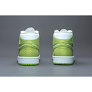 Jordan Womens WMNS Air 1 Mid SE DV2959 113 Green Python - Size 6.5W