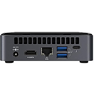 Intel NUC Kit Home & Business Mini Desktop Black (Intel i5-10210U 4-Core, 64GB RAM, 1TB PCIe SSD, Intel UHD, WiFi, Bluetooth, 1xHDMI, SD Card, Win 10 Home) with Hub