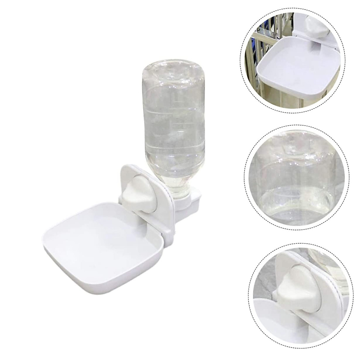 Balacoo 2 pcs automatic feeder rabbit water feeder drinking water machine dispenser automatic rabbit feeder bunny water dispenser pet water dish water cage plastic white chinchilla