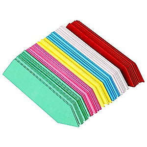 KINGLAKE 120 Pcs 4 Inch Plastic Plant Nursery Garden Labels Pot Marker Colored Garden Stake Tags