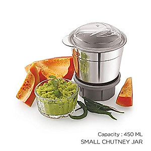 BOSS Excel Pro 3-Jar Mixer Grinder Kitchen Grinding Genius 750 Watt Powerful Motor, 3 Variable Speed with Incher, 110V