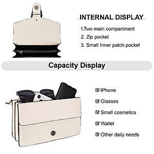 Aiqudou Crossbody Shoulder Square Purse For Women - Fashion Embossed Snake-Print Leather Handbag Metal Chain satchel Tote Bag