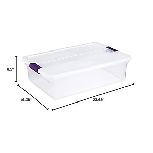 STERILITE 17551706 32-Quart Clear View Latch Box (Pack of 1)