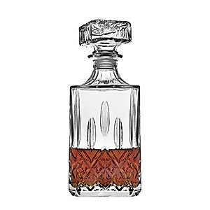 Whiskey Decanter And Glasses Bar Set, Includes Whisky Decanter And 6 Cocktail Glasses - 7 Piece Set