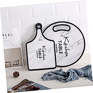 BESTonZON Fruit Tray Plastic Trays Wooden Trays Kitchen Chopping Tray Kitchen Cutting Board Wooden Carving Board Safe Chopping Board Cutting Sheets for Kitchen Plastic Cutting Board Terrazzo