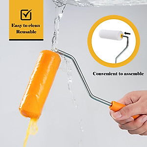 Mister Rui Foam Paint Rollers, 10 Pack 4 Inch Paint Rollers, Mini Paint Roller, High Absorption Foam Paint Roller 4 Inch, Small Foam Paint Rollers, 4 Inch Foam Rollers for House Painting