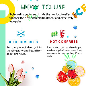 Kids Ice Pack, Hot or Cold Pack Gel Cooling Pad, Reusable for Injuries Medical Health,Swelling and Pain Relief, Tired Eyes, Child Injury, Headache, Sinus Relief (5 pcs)