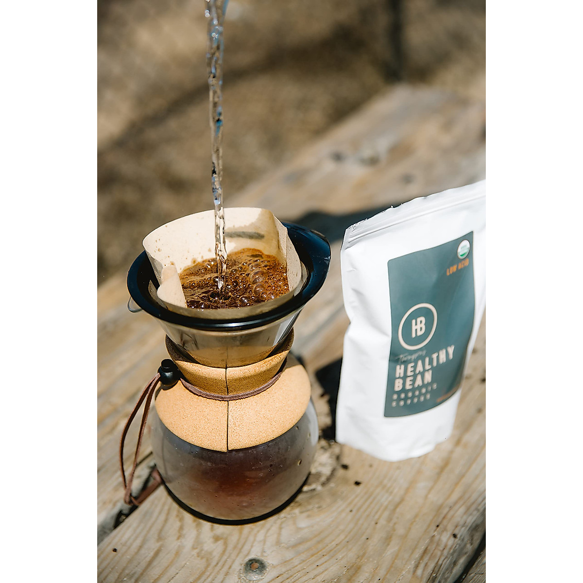 Healthy Bean Coffee - Espresso, Low Acid Coffee | Whole Bean, Organic | - 11oz.