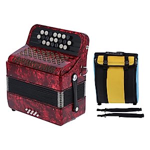 Xiuganpo Kids Accordion, Professional Accordian Keyboard Instruments 22 Key 8 Bass Piano Accordion for Music Lovers Educational Musical Instrument for Students, Beginner Accordion(#1)