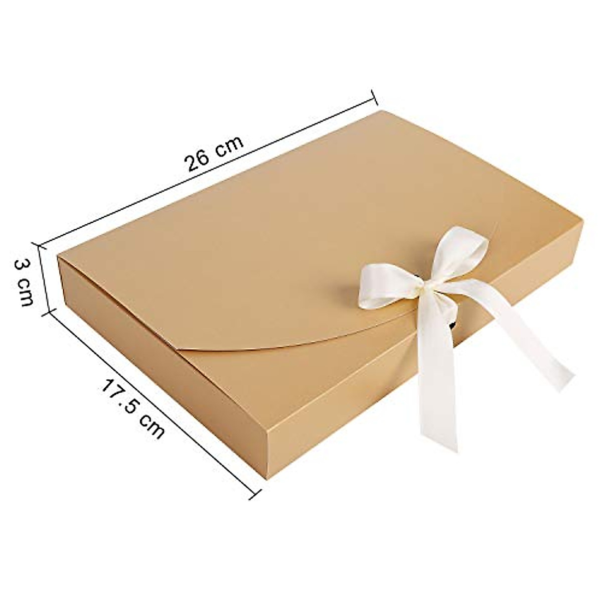 PENINSULA LOVE 10Pack Present Box with Ribbon Bowknot Kraft Paper Gift Bag Underwear Necklace Box Scarf Bag for Wedding Party Valentines Day