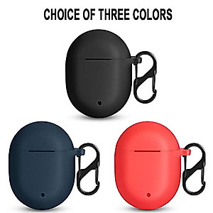 LiZHi for Google Pixel Buds A-Series Case (2021) / Pixel Buds 2 Case (2020), Soft Silicone Skin Cover Shock-Absorbing Protective Case with Keychain for Google Pixel Buds(Black)