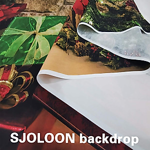 SJOLOON 10x8FT Christmas Photography Backdrops Child Christmas Fireplace Decoration Background for Photo Studio (11209)