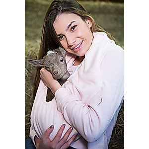 Critter Cuddler Small Animal Carrier and Bonding Pouch Anti-Anxiety Interactive Play Exercise Ring Therapeutic for Pet & Handler Small Dog Cat Hedgehog Puppy Travel Sling - Made in USA (Peace)