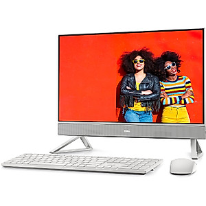 Dell 2023 Inspiron 24 5410 23.8" Touchscreen FHD Business All-in-One Desktop Computer, 12th Gen Intel 10-Core i5-1235U, 64GB DDR4 RAM, 4TB PCIe SSD, WiFi 6, Bluetooth 5.2, Pearl White, Windows 11 Pro