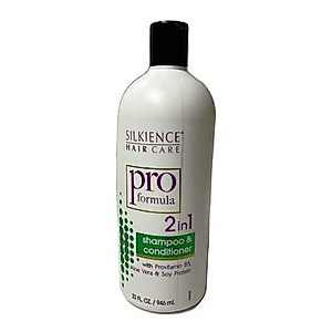Silkience Pro Formula 2 in 1 Shampoo & Conditioner 32 Fluid Ounce, Provitamin B5, Aloe Vera & Soy Protein Cruelty Free, Single Bottle