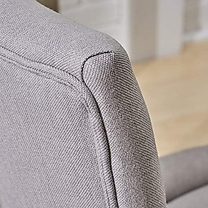 Christopher Knight Home Hayden Fabric Dining Chairs, 2-Pcs Set,Polyester, Light Grey
