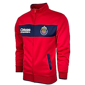 Icon Sports Chivas Jacket, Licensed Men's Chivas Del Guadalajara Full Zip Track Jacket (Small)