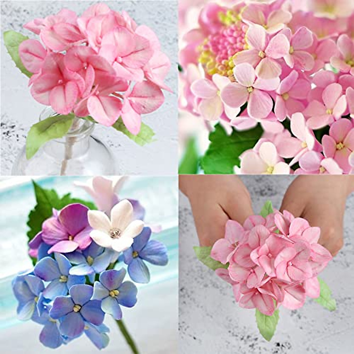 KALAIEN Sugarpaste Flower Veiner Fondant Cutters Set Hydrangea Cake Decorations Bakery Tool