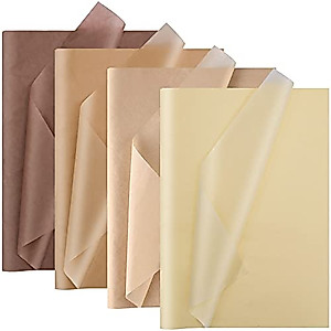 100 Sheets Kraft Tissue Paper Brown Wrapping Paper Bulk for Weddings Birthday DIY Project Christmas Gift wrapping Crafts Decor,13.8 x 19.7" (Brown)