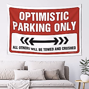 Bedroom Door Decorations Optimistic Parking Only Tapestry Space Decorations Beer Decorations for Man Cave (Size : 75X100CM)
