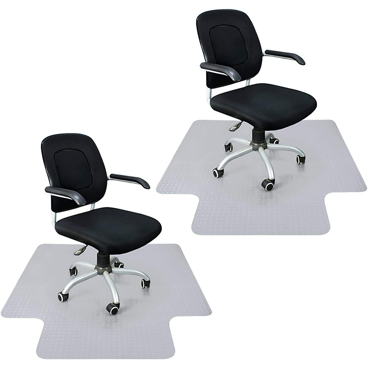 Nova Microdermabrasion Office Chair Mat for Carpet Computer Chair Mat Desk Chair Mat for Carpeted Floors Anti-Slip Floor Protector for Home Office (Carpet Mat with Lip, 48"x36" 2PCS)