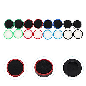 SOLUSTRE 16 Pcs Button Cap Joystick Thumb Grip Cap Handgrip Gaming Stand Qgrips Joystick Caps for Game Machine Silicone Grips Thumb Grips Thumb Stick Cover Handle Cover Shine